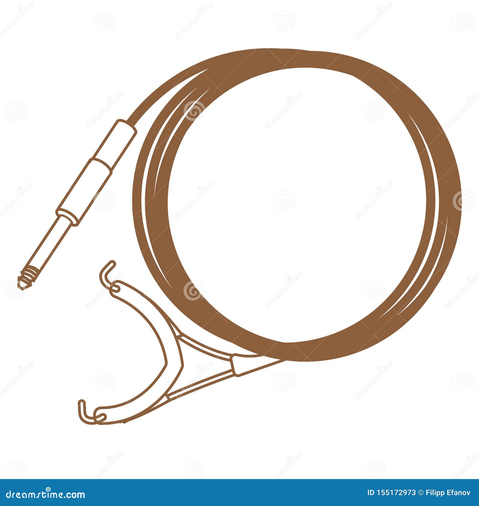Clip Cord Icon. Tattoo Accessory Stock Illustration - Illustration of ...