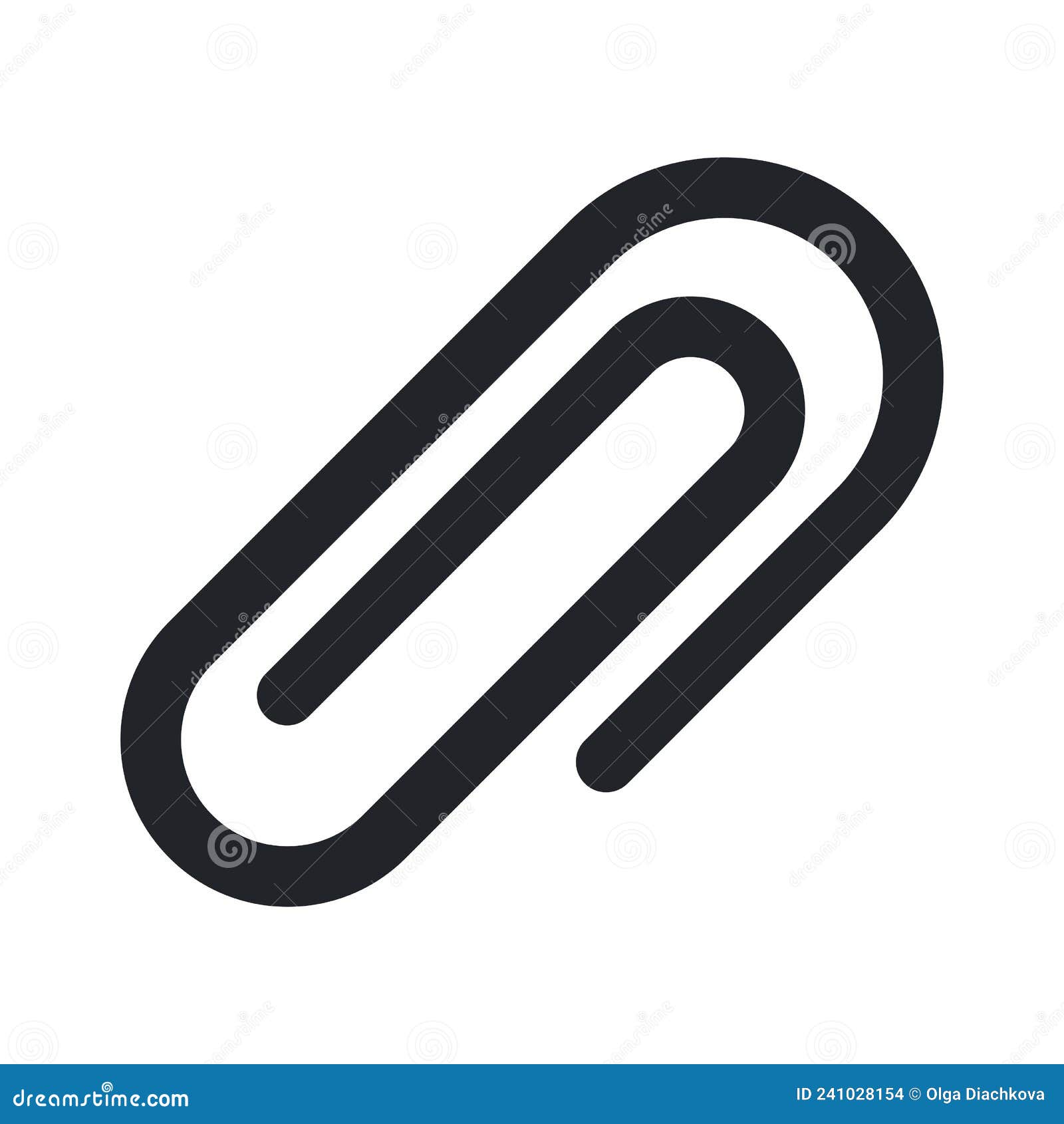 Clip Icon UI Interface Flat Style Stock Vector - Illustration of icon ...