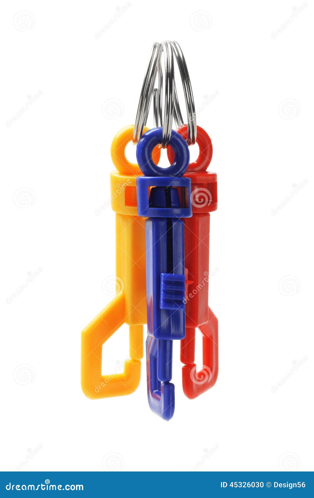 Clip on Key Rings stock photo. Image of yellow, snap - 45326030