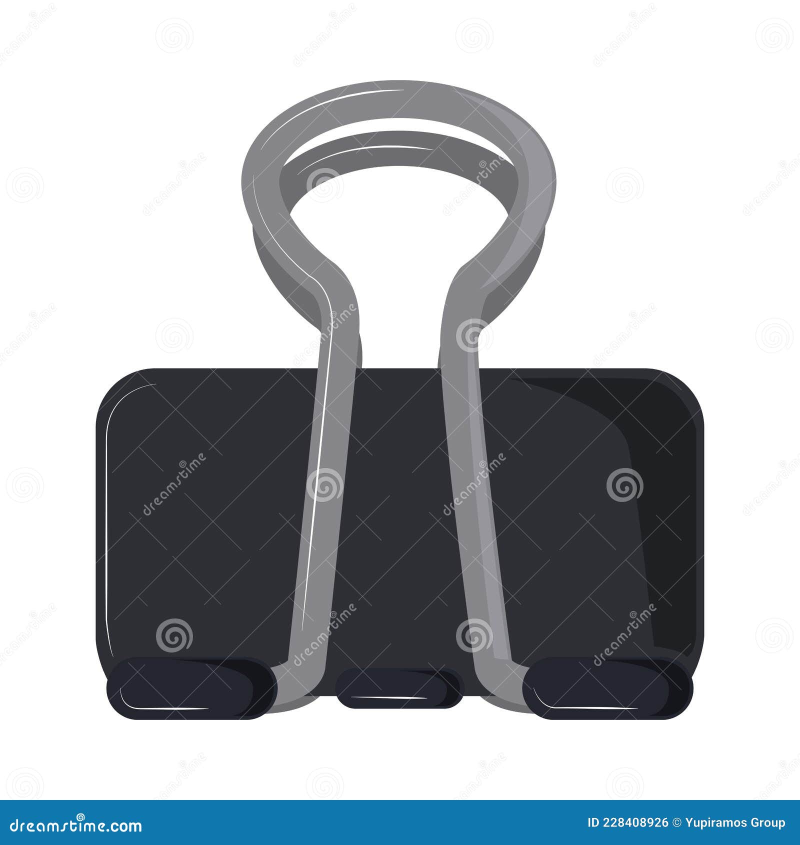 Clip negro ilustración del vector. Ilustración de abrazadera - 228408926