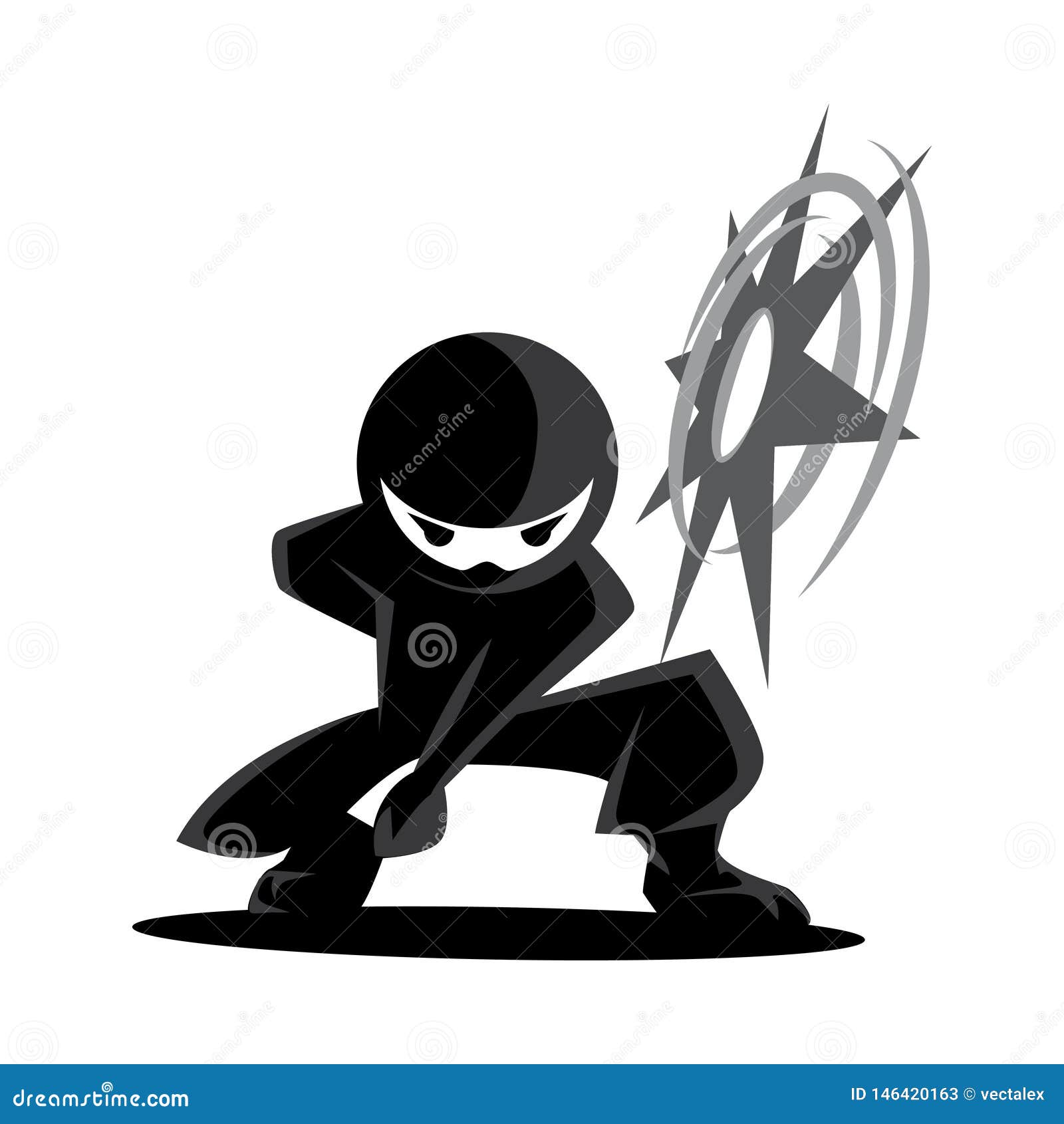 Ninja Samurai Warrior Fighter Character Cartoon Martial Art Weapon ...