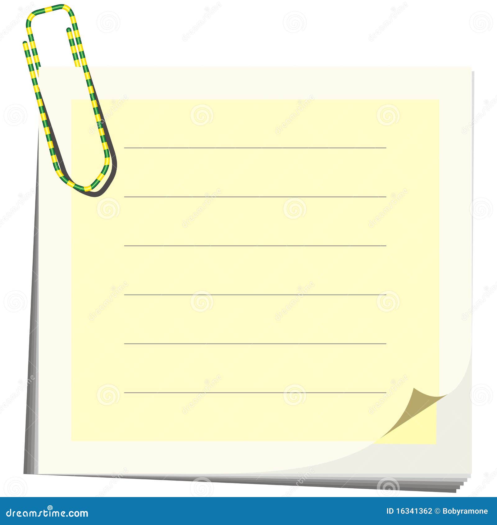 Clip and Paper Notes for Your Message Stock Vector - Illustration of ...