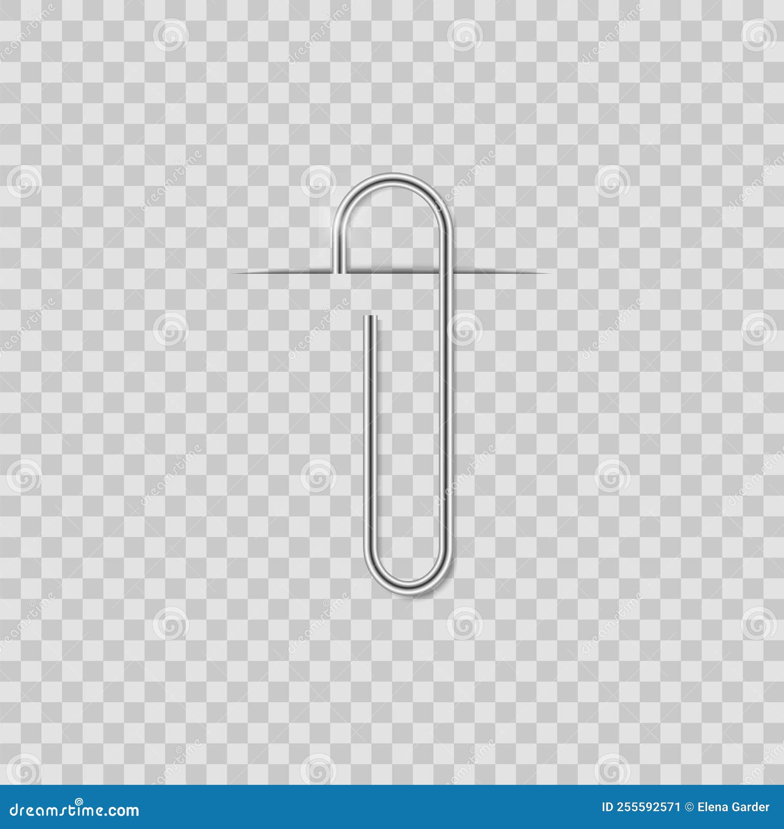 Realistic Red Paperclip. Red Push Pin. Needle For Fixation Memo On ... Realistic Red Paperclip. Red Push Pin. Needle For Fixation Memo On ...