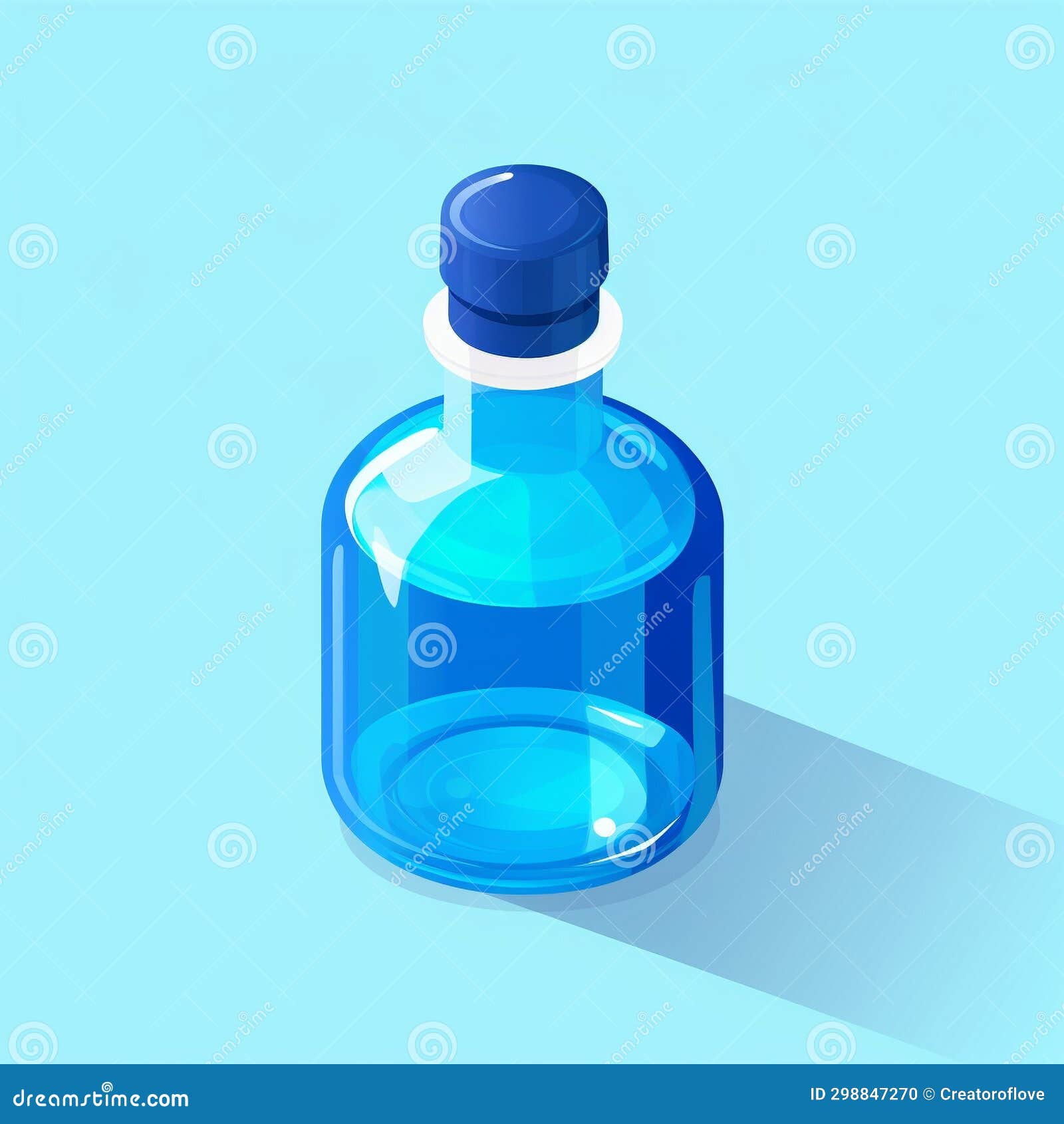 Clipart of a Bottle of Antidote on Sky Blue Background Stock ...