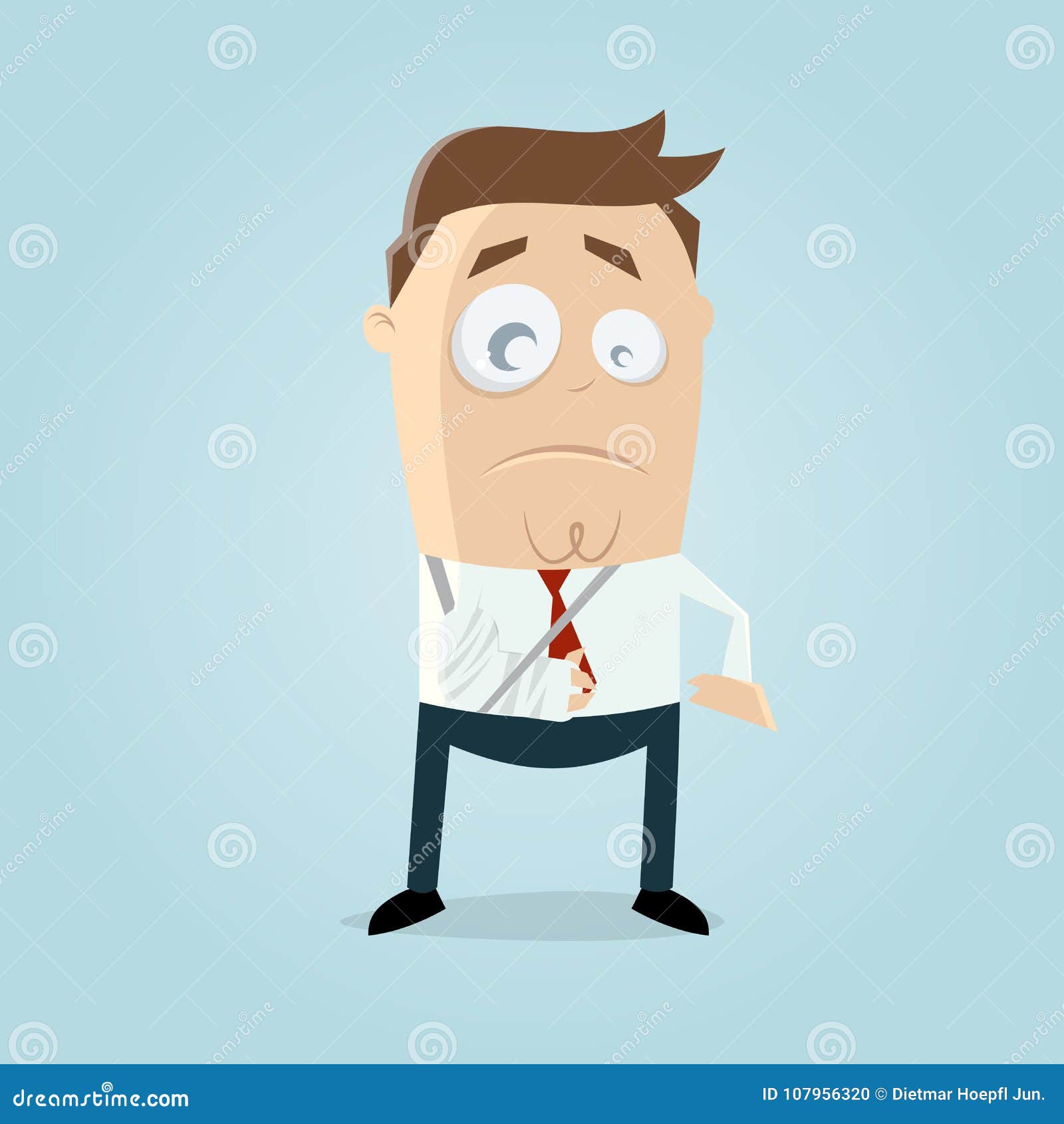 Clipart broken arm man stock vector. Illustration of cute - 107956320