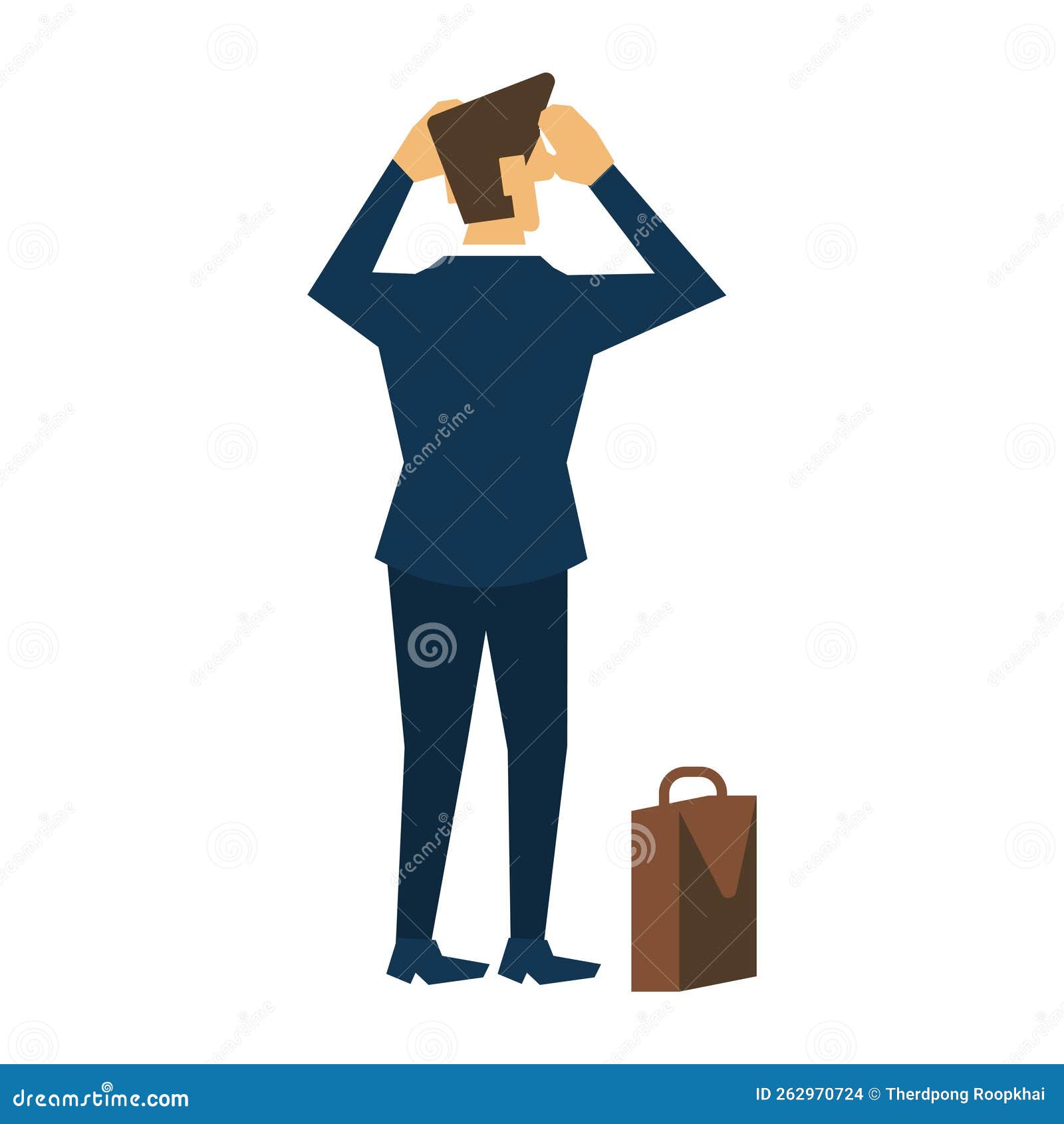 Clipart of Cartoon Version of Businessman Fail Stock Vector ...