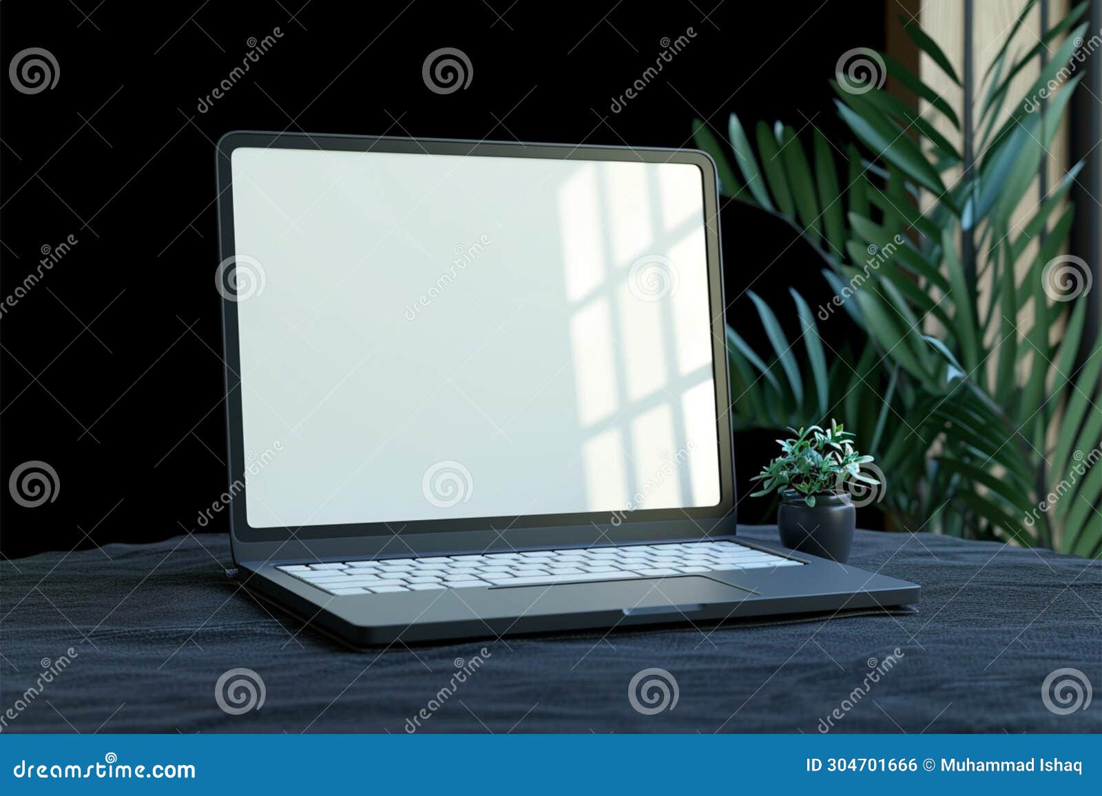 Clipart 3D Rendering of Laptop with Blank White Screen Versatile Tech ...