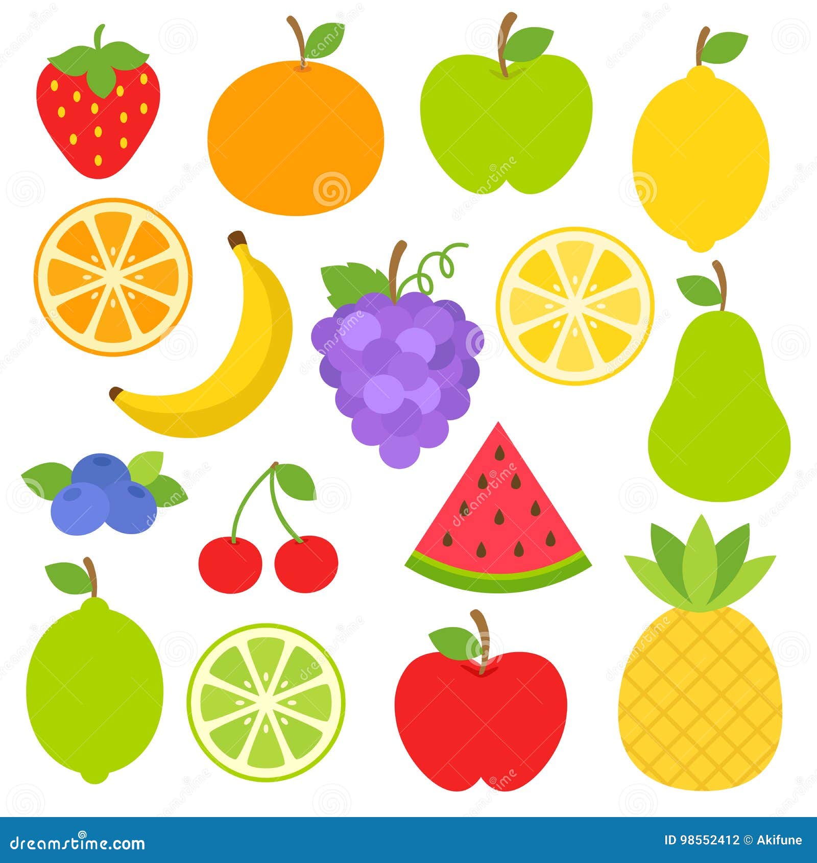 Clipart di frutti illustrazione vettoriale. Illustrazione di ciliege ...
