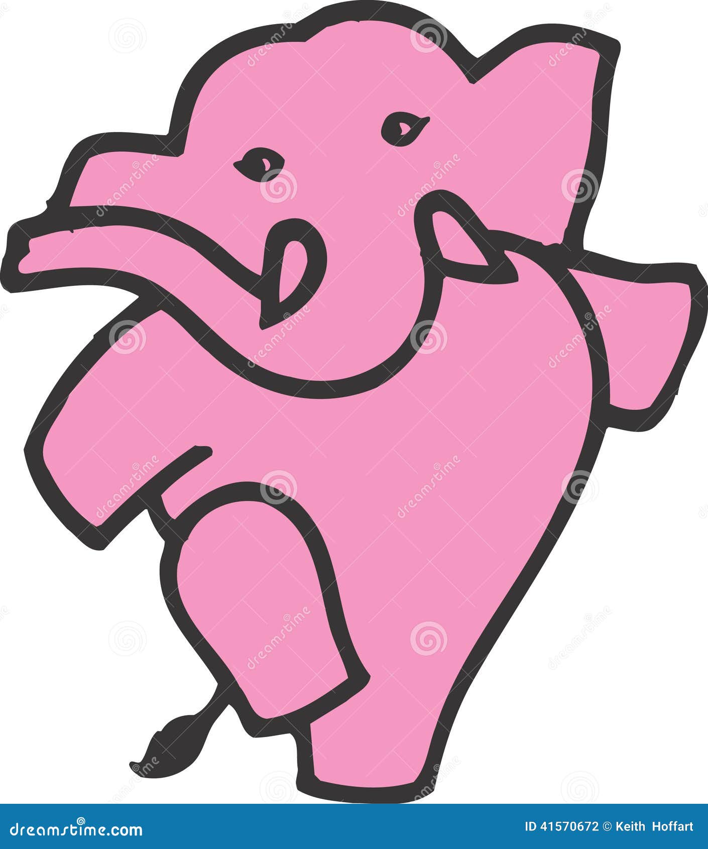 Clipart Do Projeto Do Vetor Do Elefante Cor-de-rosa Ilustração do Vetor ...