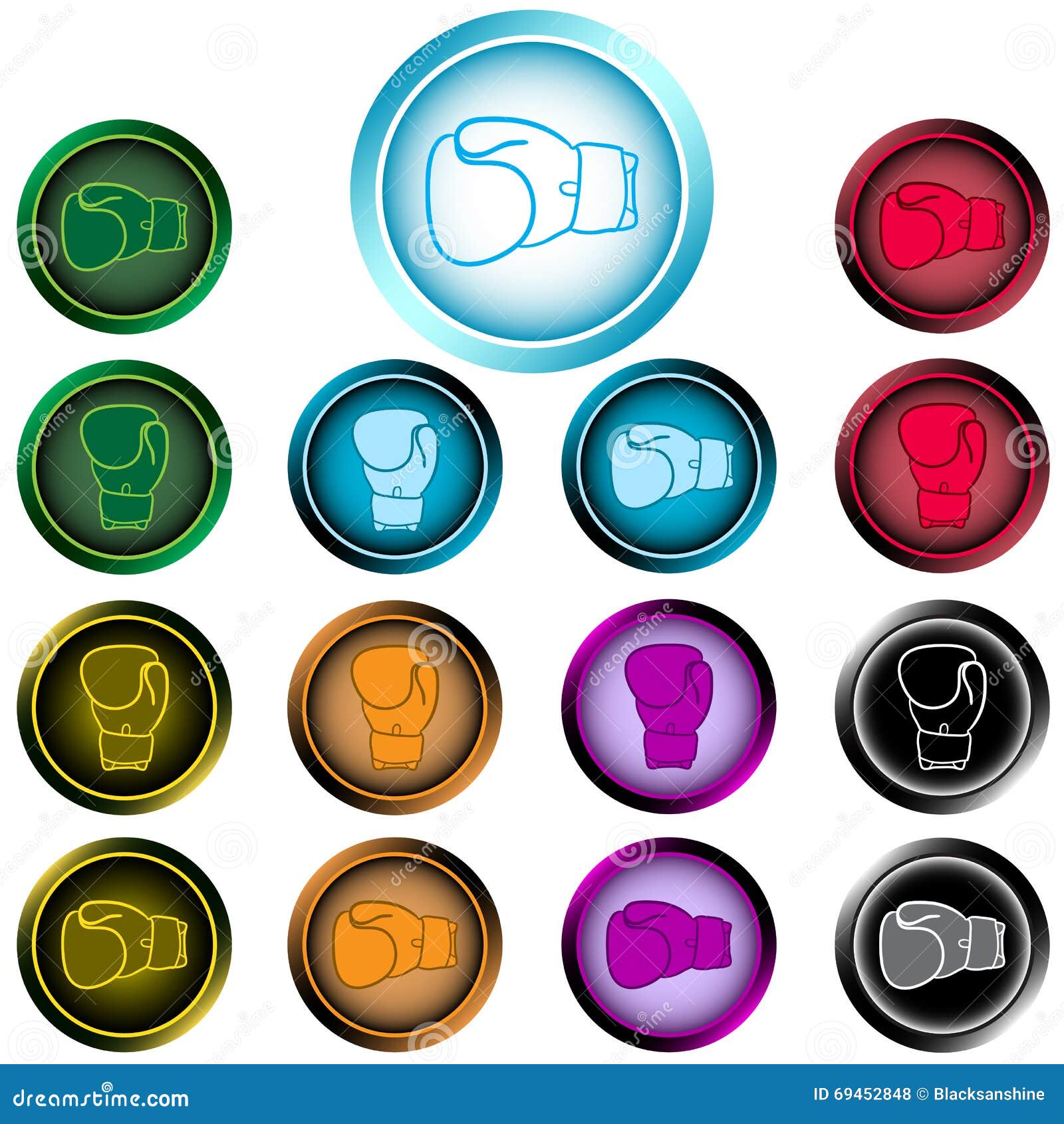 Clipart-Ikone Von Boxhandschuhen Stock Abbildung - Illustration von ...