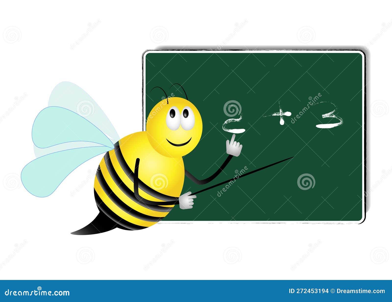 The bee learns knowledge stock illustration. Illustration of duck ...
