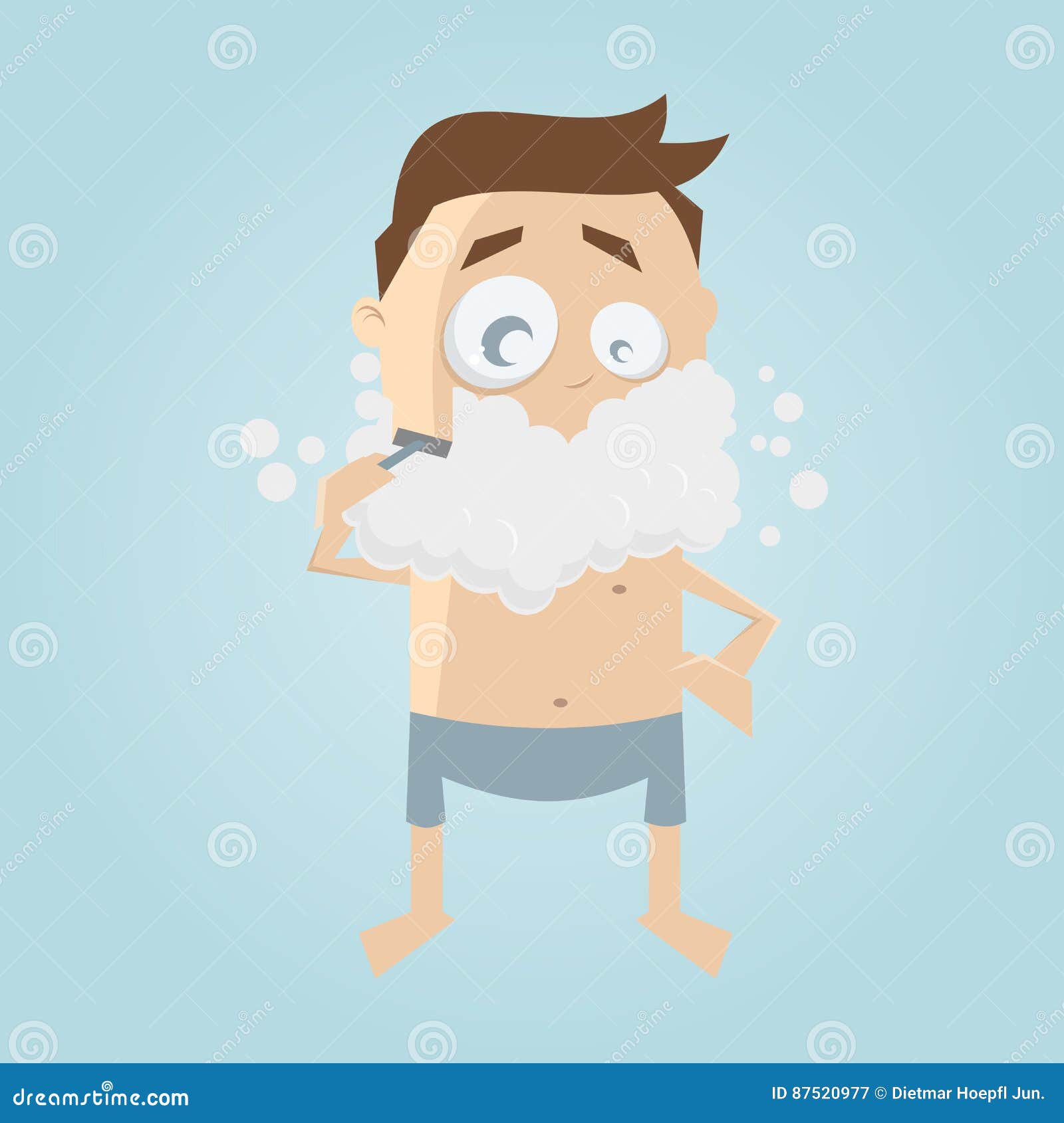 Clipart of a shaving man stock vector. Illustration of face - 87520977