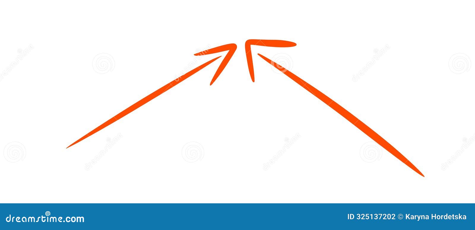 Symbol Element Two Arrows Pointing in One Direction Illustration Stock ...