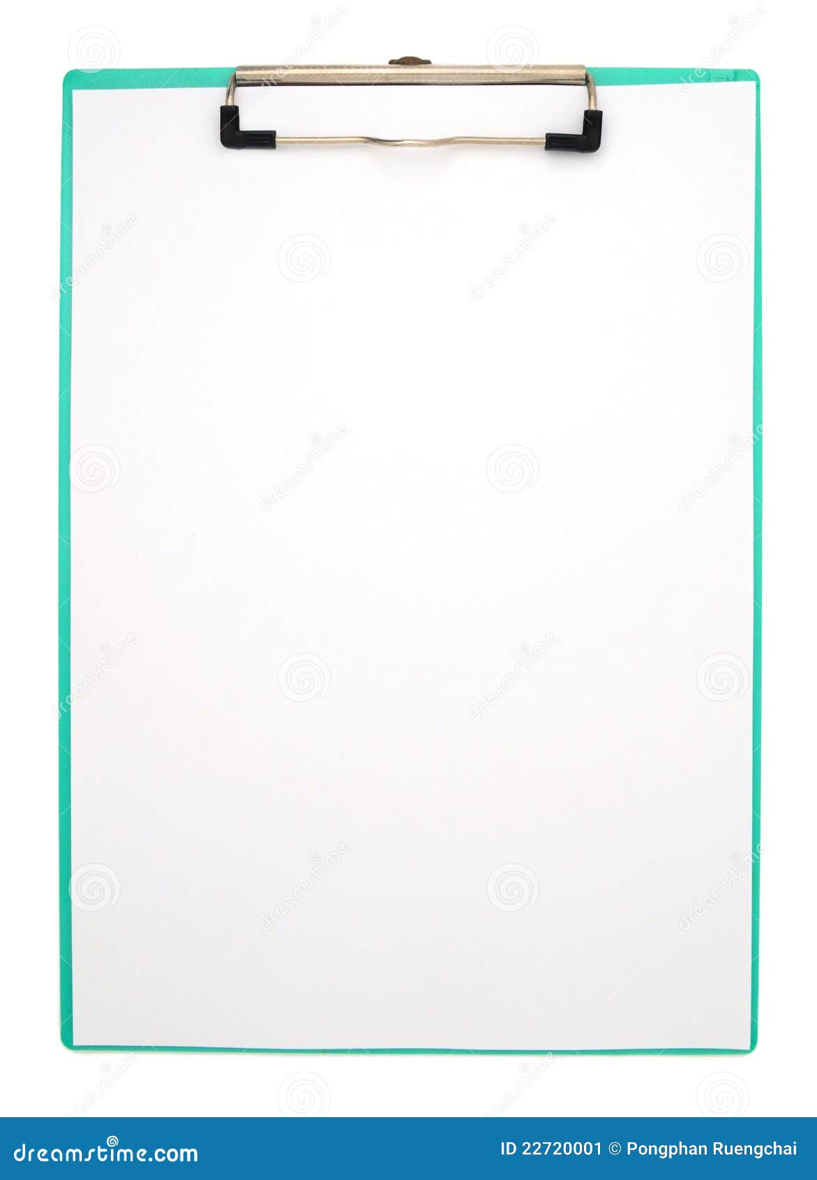 Vertical Clipboard, Blank Empty Isolated White Paper File Copy Space ...