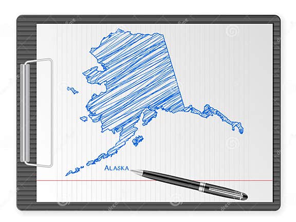 Clipboard Alaska map stock vector. Illustration of alaska - 91701071