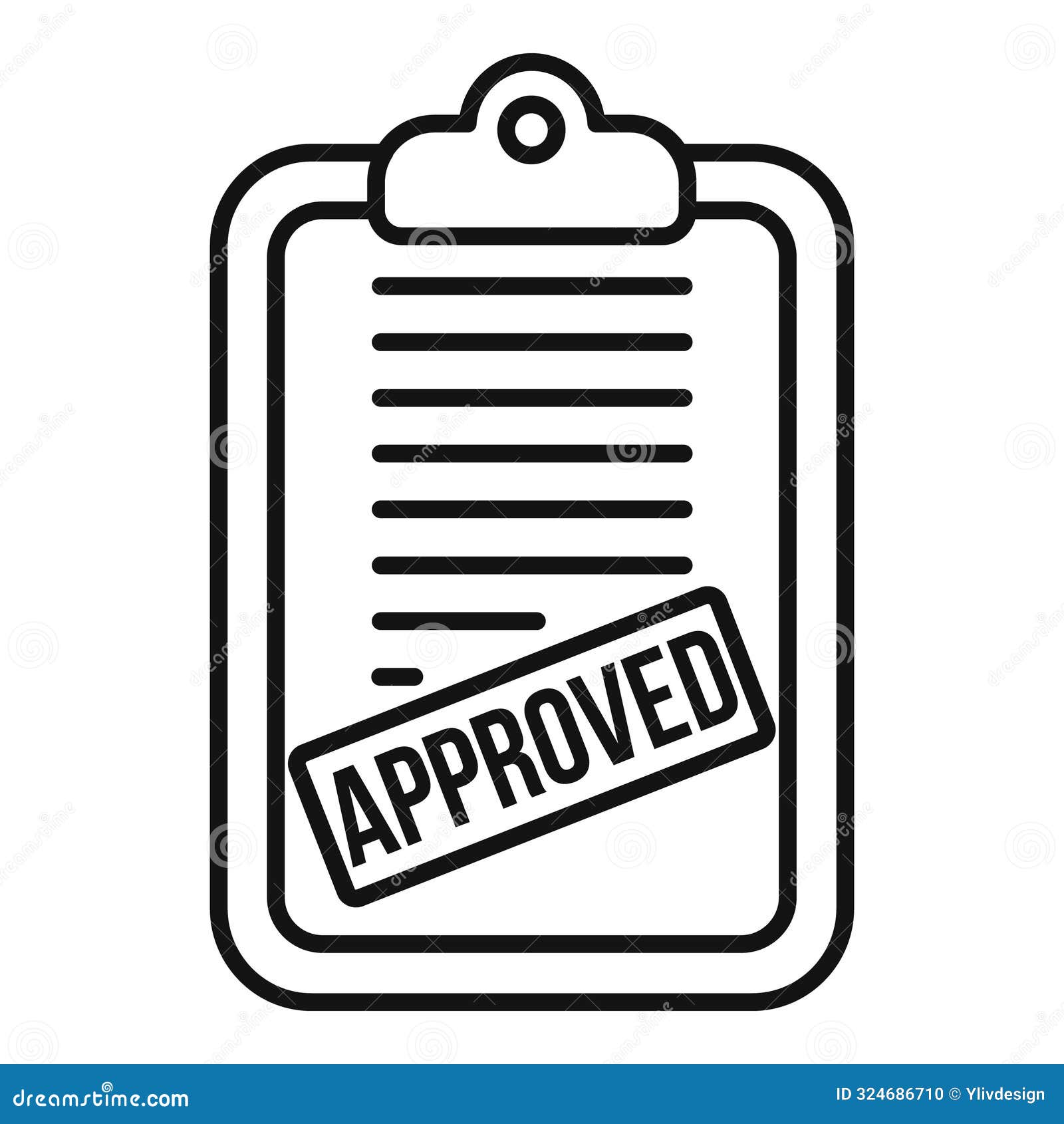 Clipboard with Approved Stamp Showing Validation Concept Stock ...