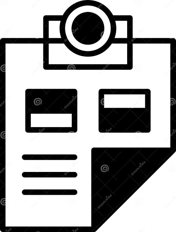 Clipboard with a Black Circle in the Middle Stock Vector - Illustration ...