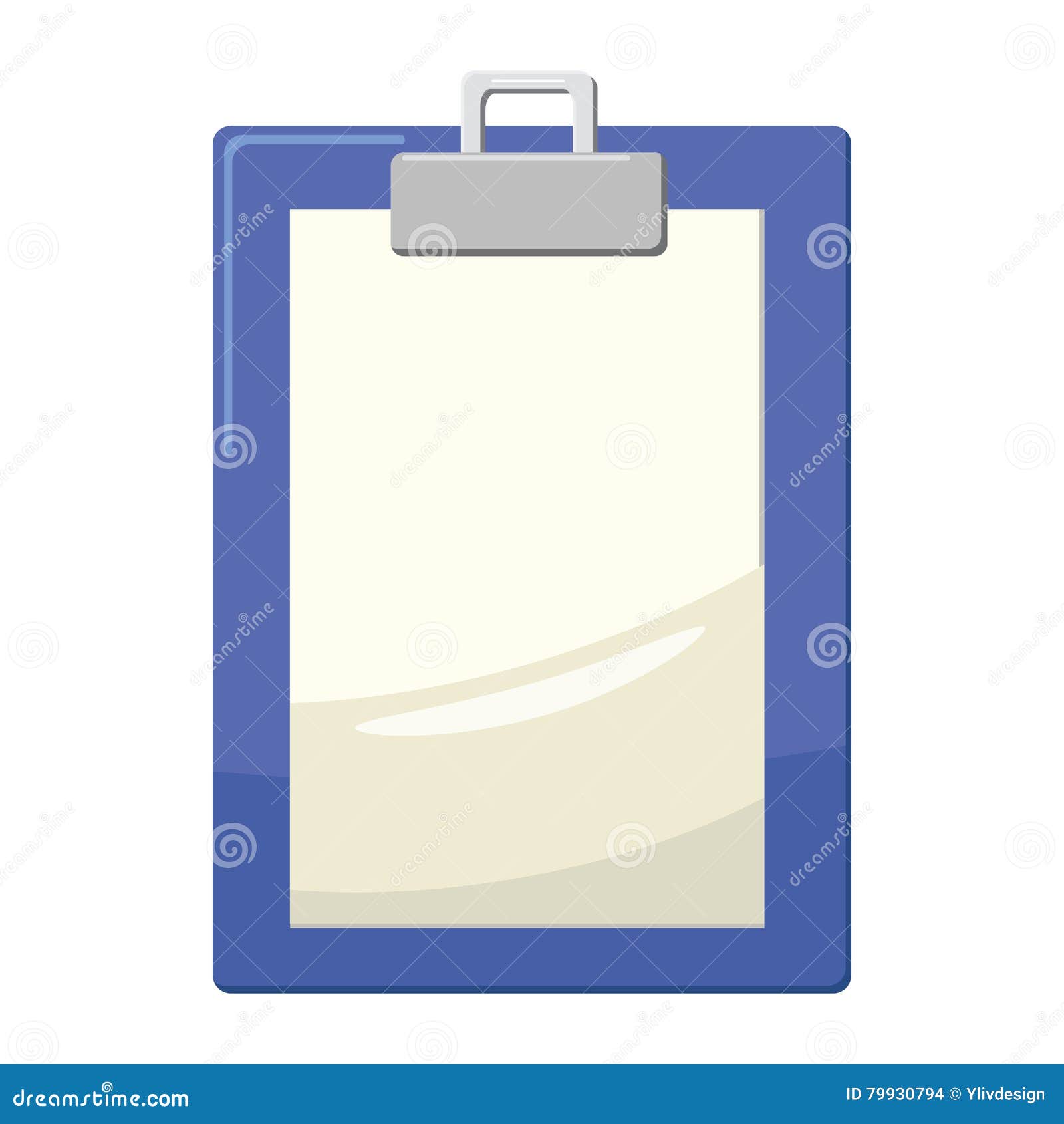 Clipboard with Blank Paper Icon, Cartoon Style Stock Vector ...