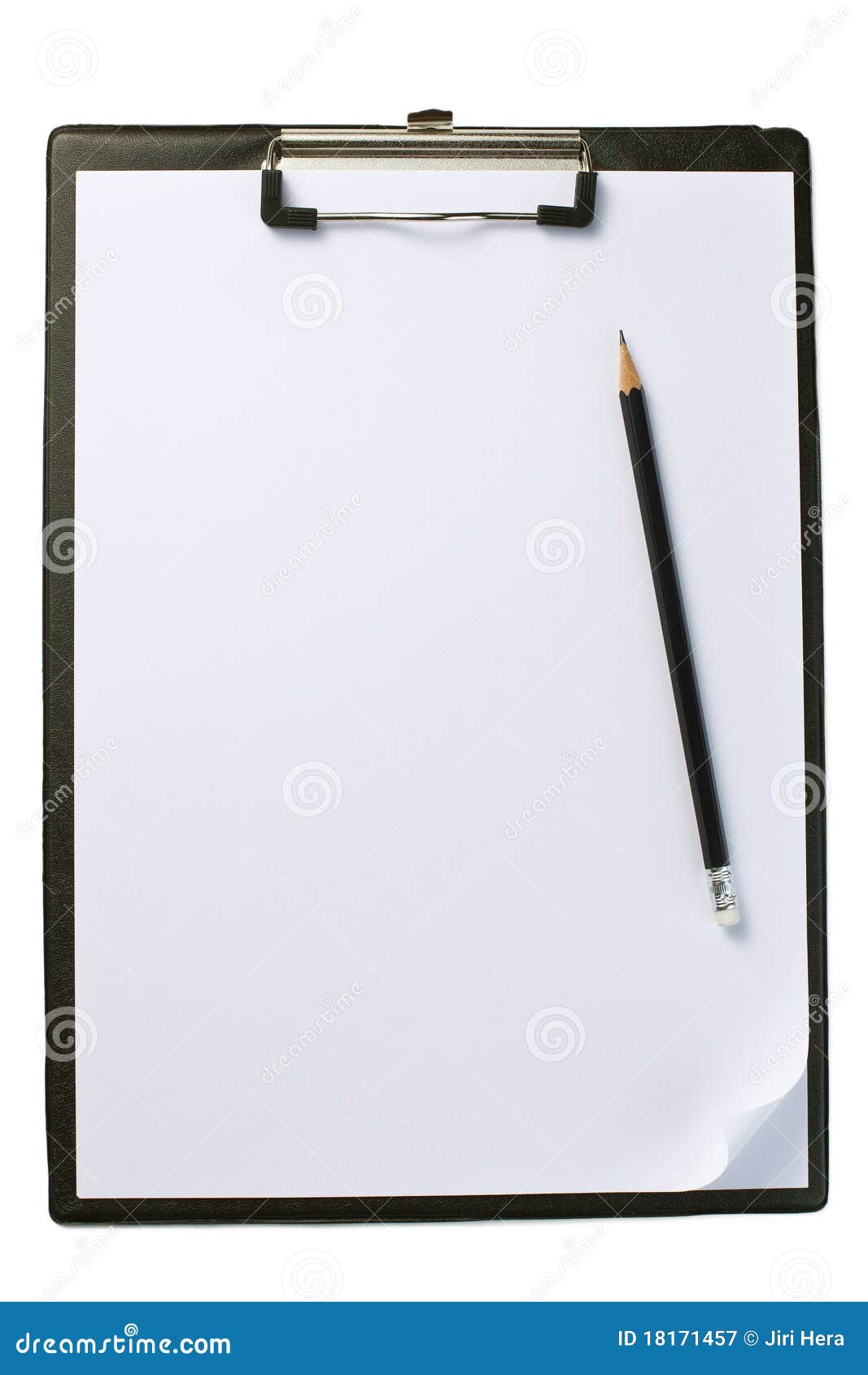 Clipboard with Blank Paper and Pencil Stock Image - Image of concept ...
