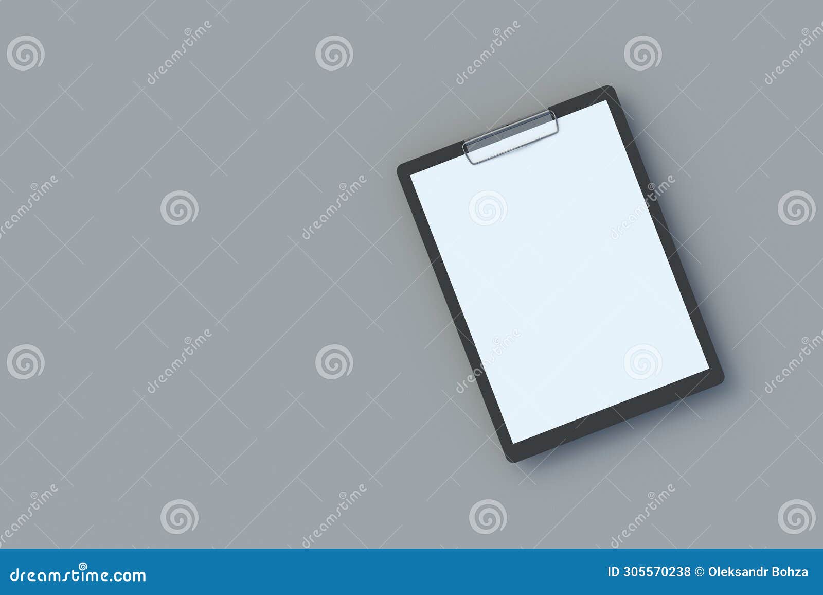 Clipboard with Blank Paper Sheet. Office Accessories. Binder for ...