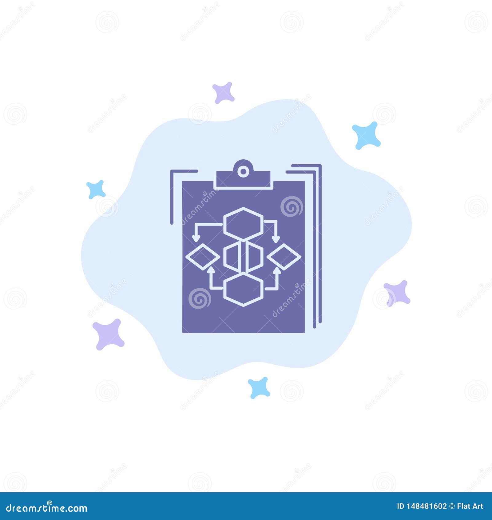 Clipboard, Business, Diagram, Flow, Process, Work, Workflow Blue Icon ...