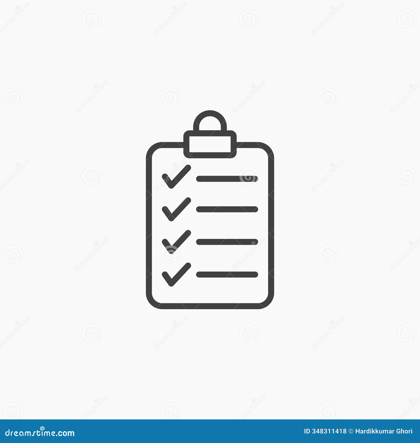 Clipboard With Check Mark Icon Isolated On Background. Checklist Sign ...