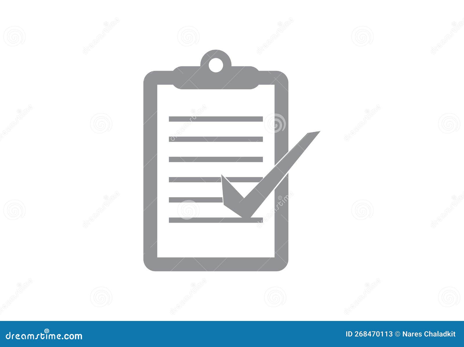 Clipboard and Check Mark Icon Stock Illustration - Illustration of ...