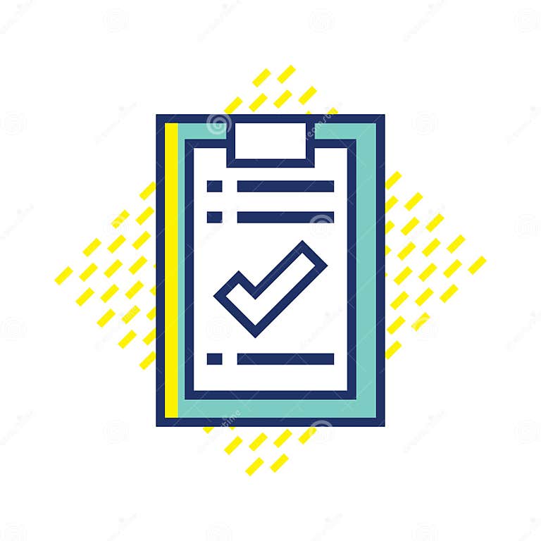 Clipboard with a Check Mark. Vector Illustration Decorative Design ...