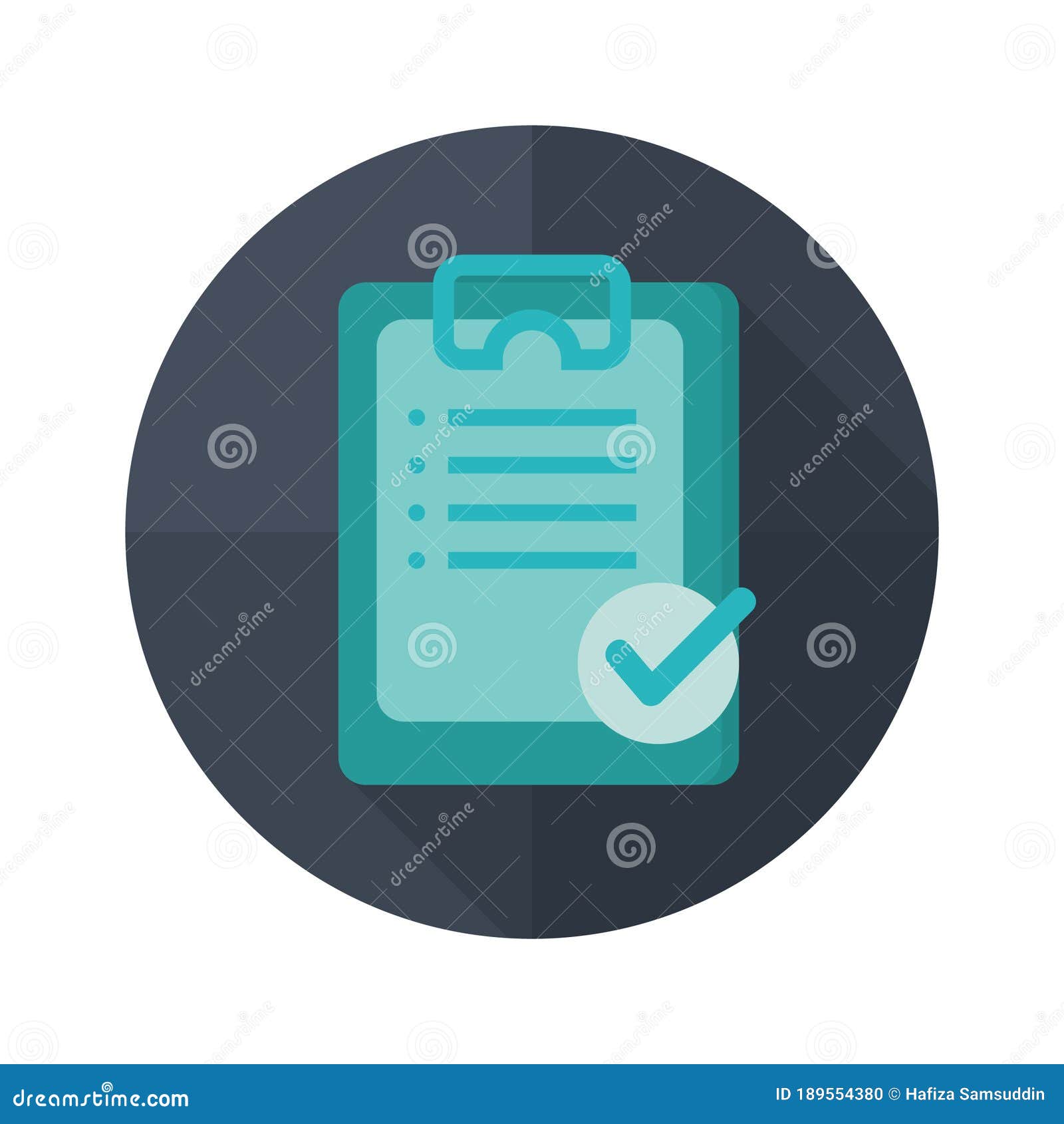 Clipboard with Check Mark. Vector Illustration Decorative Design Stock ...