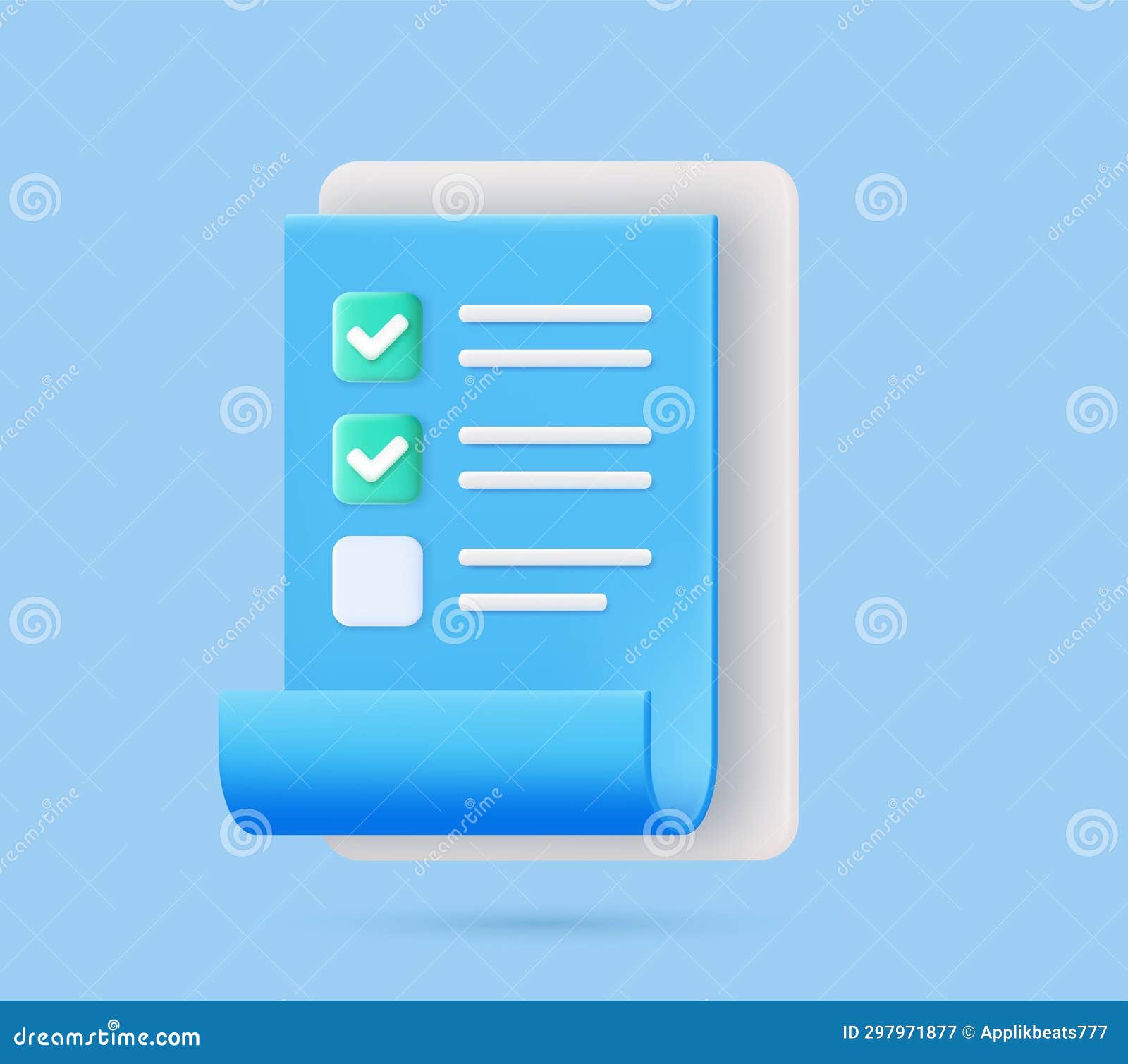 Clipboard and check marks stock vector. Illustration of survey - 297971877