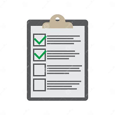 Clipboard and check marks. stock illustration. Illustration of form ...
