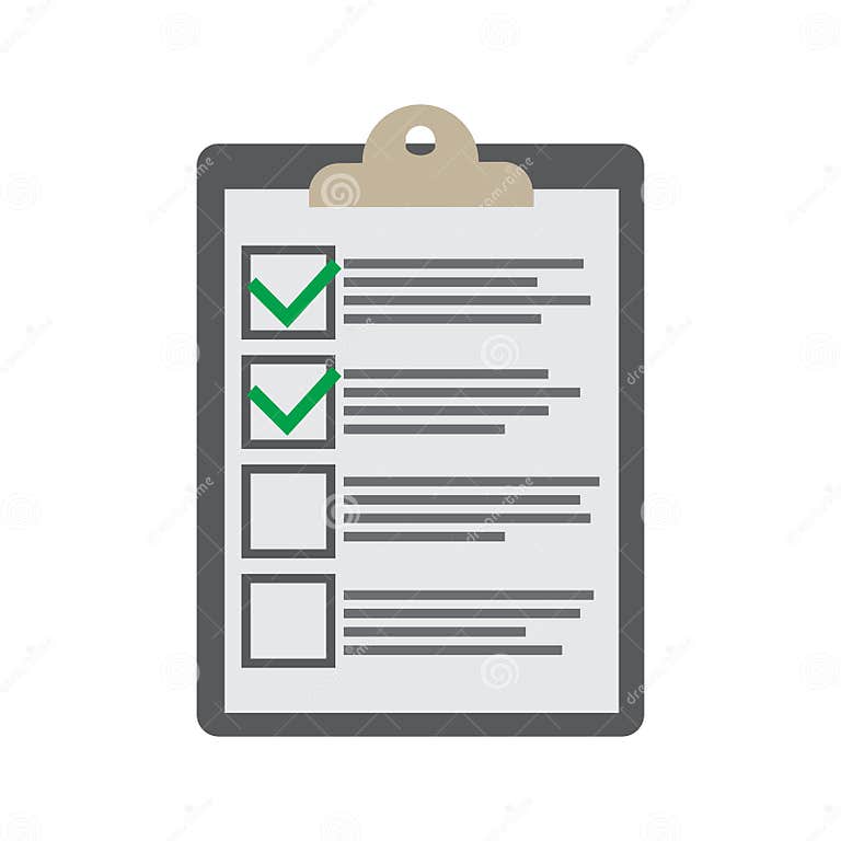 Clipboard and check marks. stock illustration. Illustration of form ...
