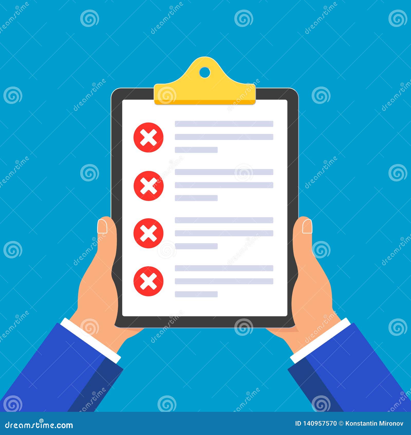 Hands Hold Clipboard with Claim Form on it, Paper Sheets, Check Marks ...