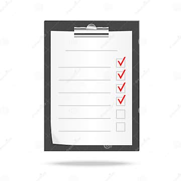 Clipboard with Checking Off Tasks Stock Vector - Illustration of ...