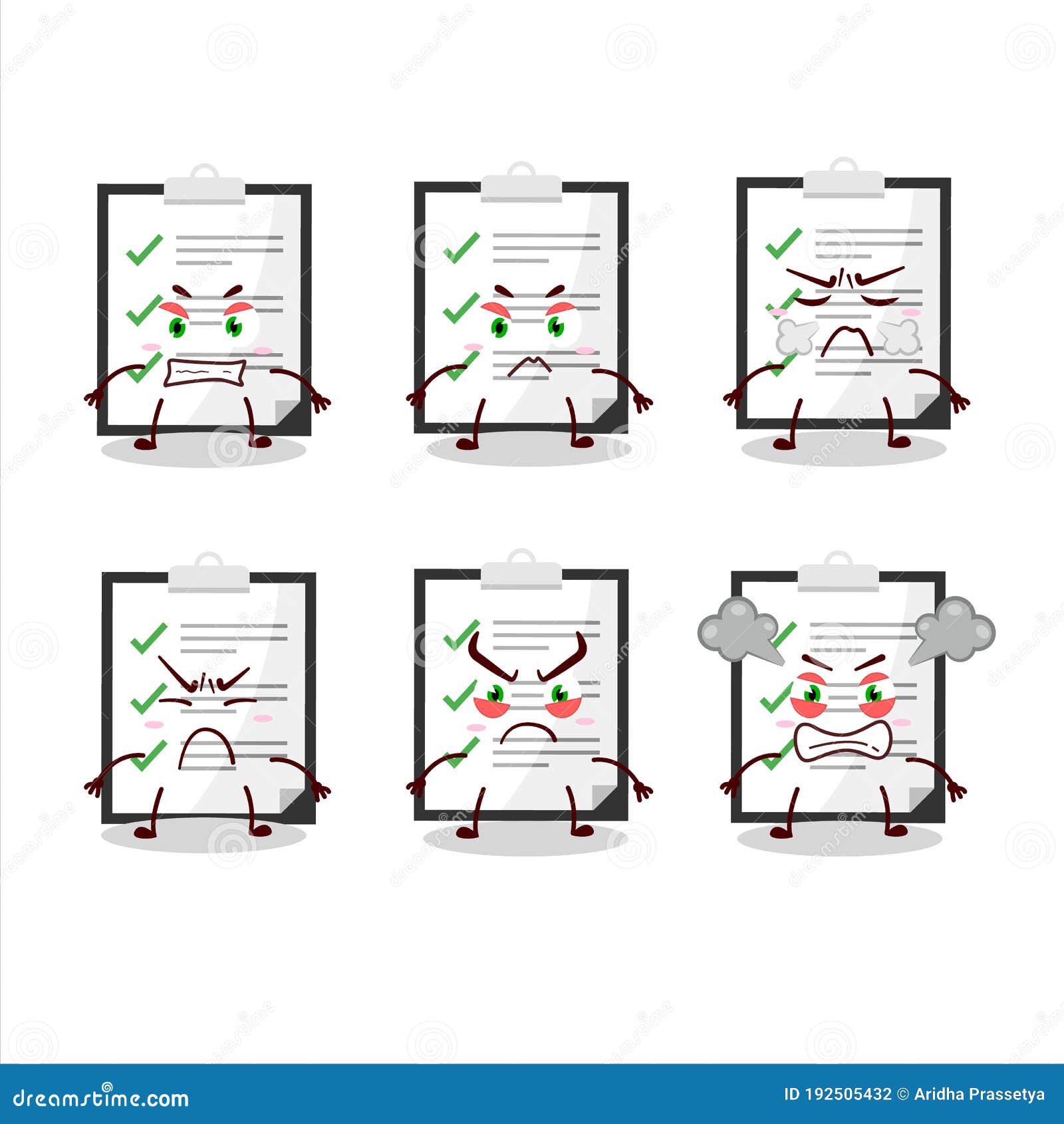 Checklist Cartoon In Character With Nope Expression | CartoonDealer.com ...