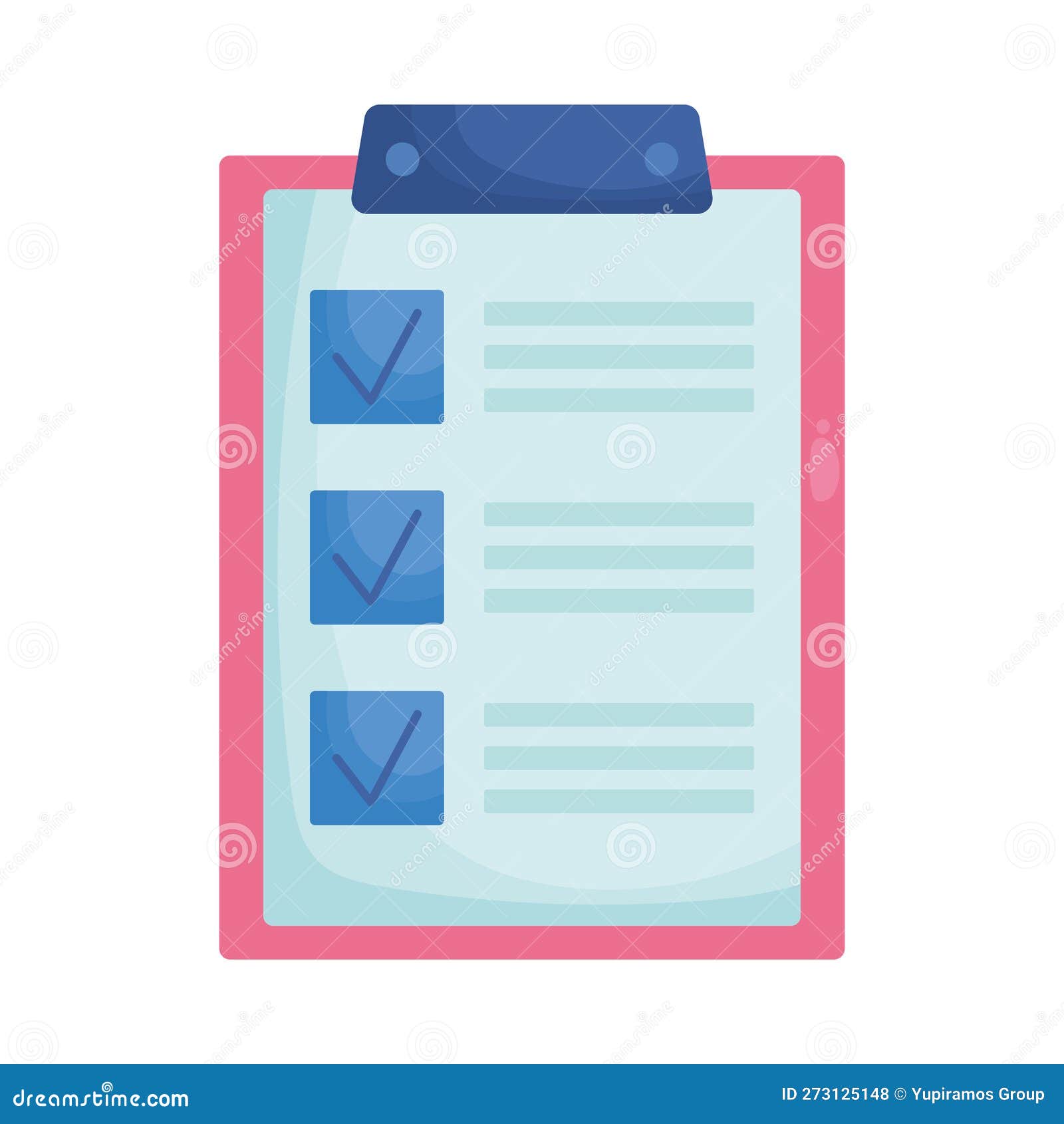 Clipboard with Checklist Document Stock Vector - Illustration of ...
