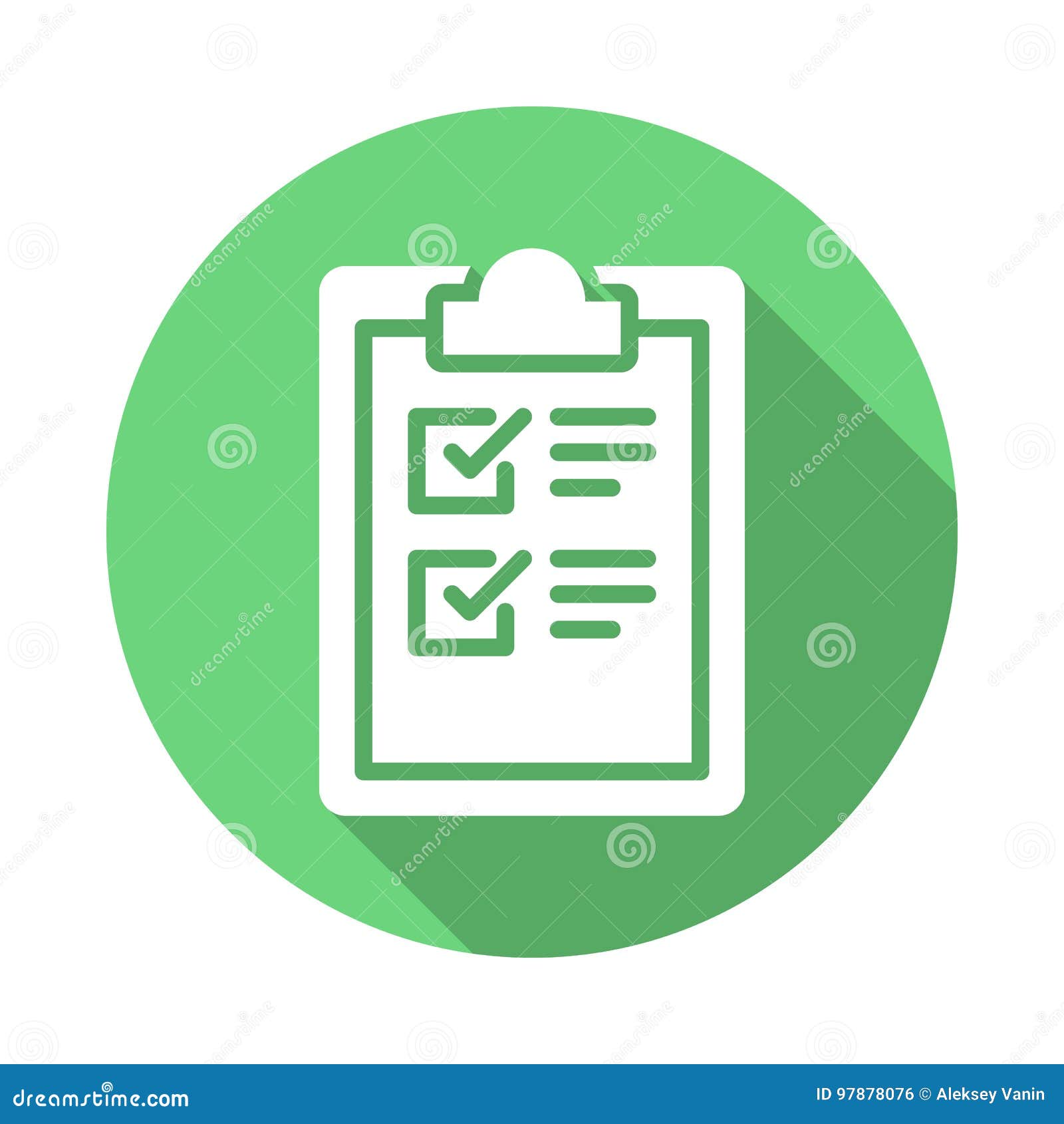 Clipboard With Checklist With Green Checkmarks Icon. Cartoon Vector ... Clipboard With Checklist With Green Checkmarks Icon. Cartoon Vector ...