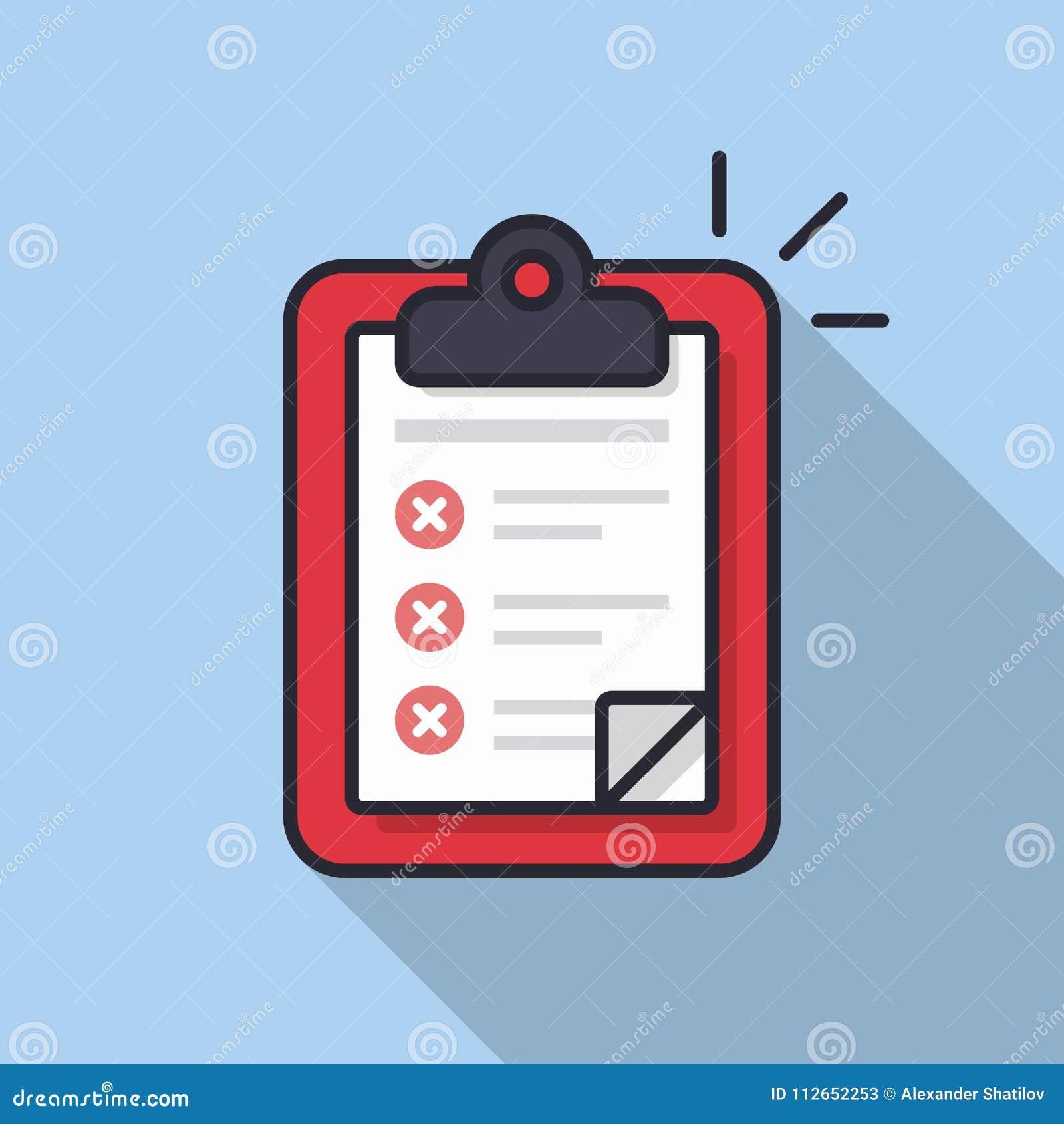 Clipboard with Checklist Icon. Flat Illustration of Clipboard with ... Clipboard with Checklist Icon. Flat Illustration of Clipboard with ...