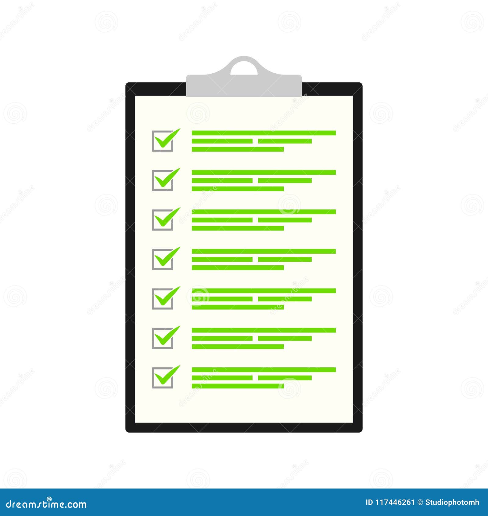 Clipboard with Checklist Icon. Flat Illustration of Clipboard with ... Clipboard with Checklist Icon. Flat Illustration of Clipboard with ...
