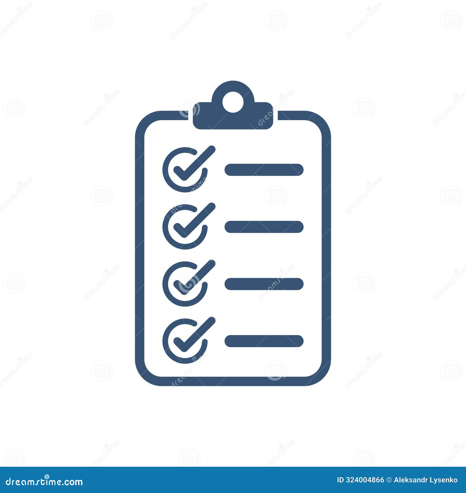 Clipboard with Checklist Icon in Flat Style. Stock Vector ... Clipboard with Checklist Icon in Flat Style. Stock Vector ...