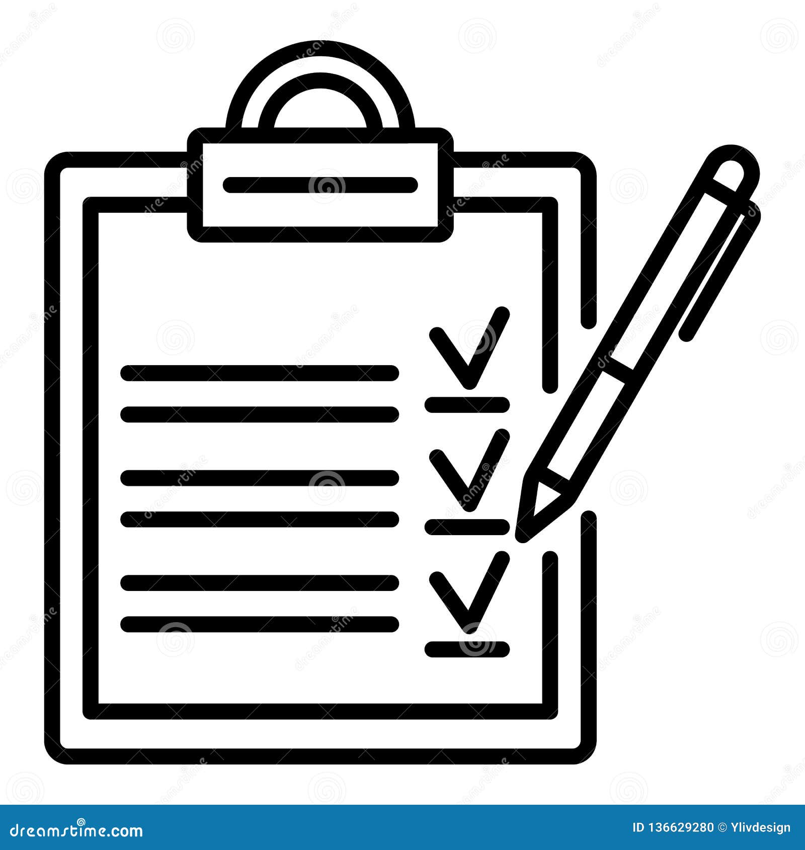 Clipboard Checklist Icon, Outline Style Stock Vector - Illustration of ... Clipboard Checklist Icon, Outline Style Stock Vector - Illustration of ...