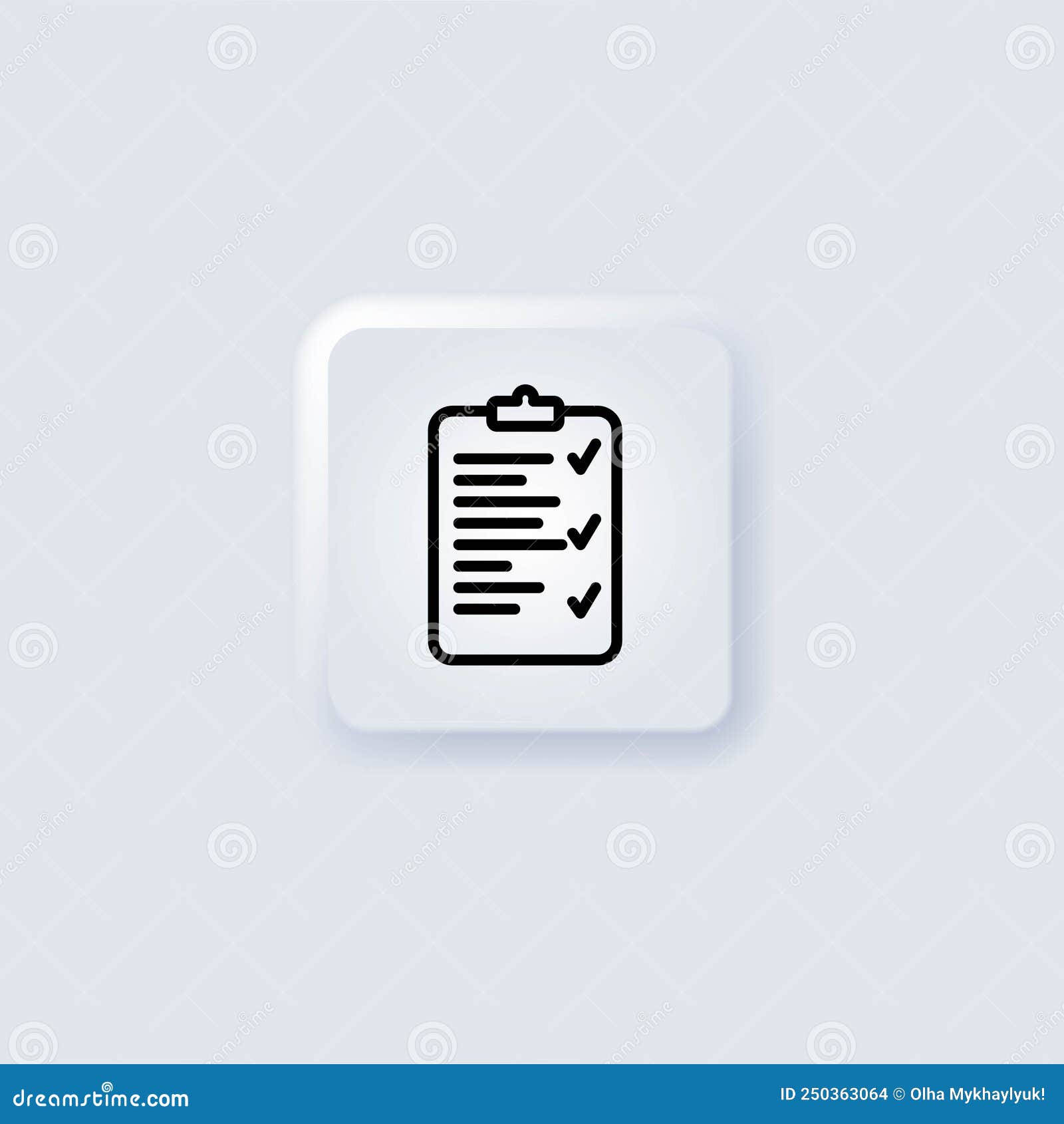 Clipboard with Checklist Icon. Paper Document Symbol. Note Sign Stock ...