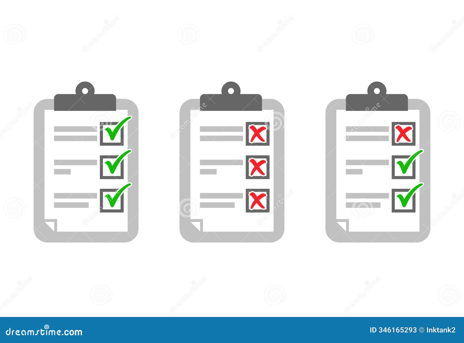 Simple Clipboard With Checkboxes Highlighted With A Green Check Mark ...