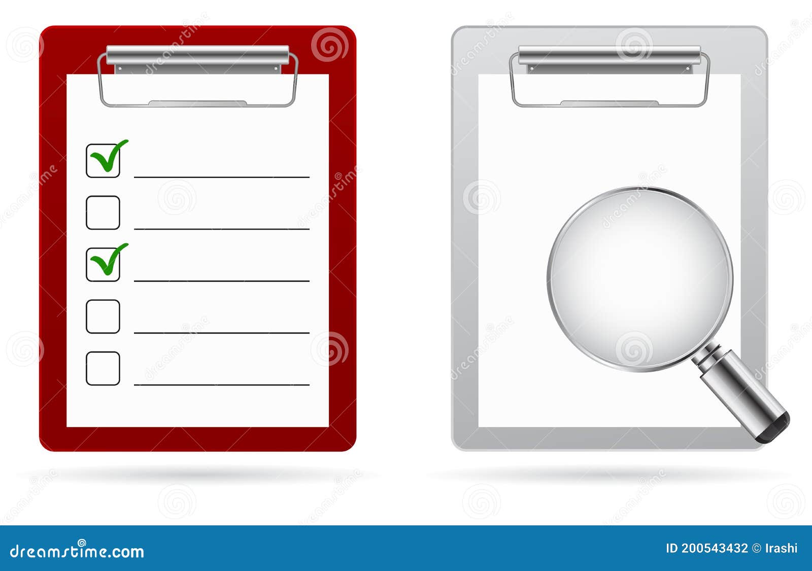 Clipboard Checklist with Magnifying Stock Vector - Illustration of tool ... Clipboard Checklist with Magnifying Stock Vector - Illustration of tool ...