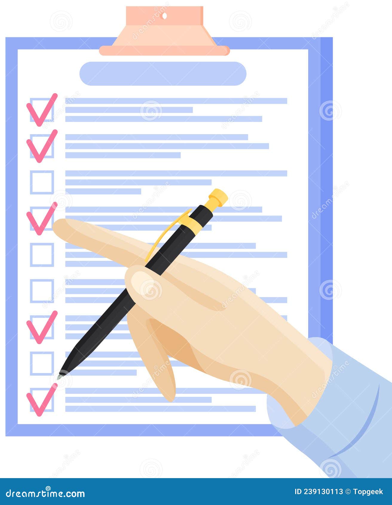 Human Hand Points To Checklist, To Do List. Check Sheet, Scheduling ...