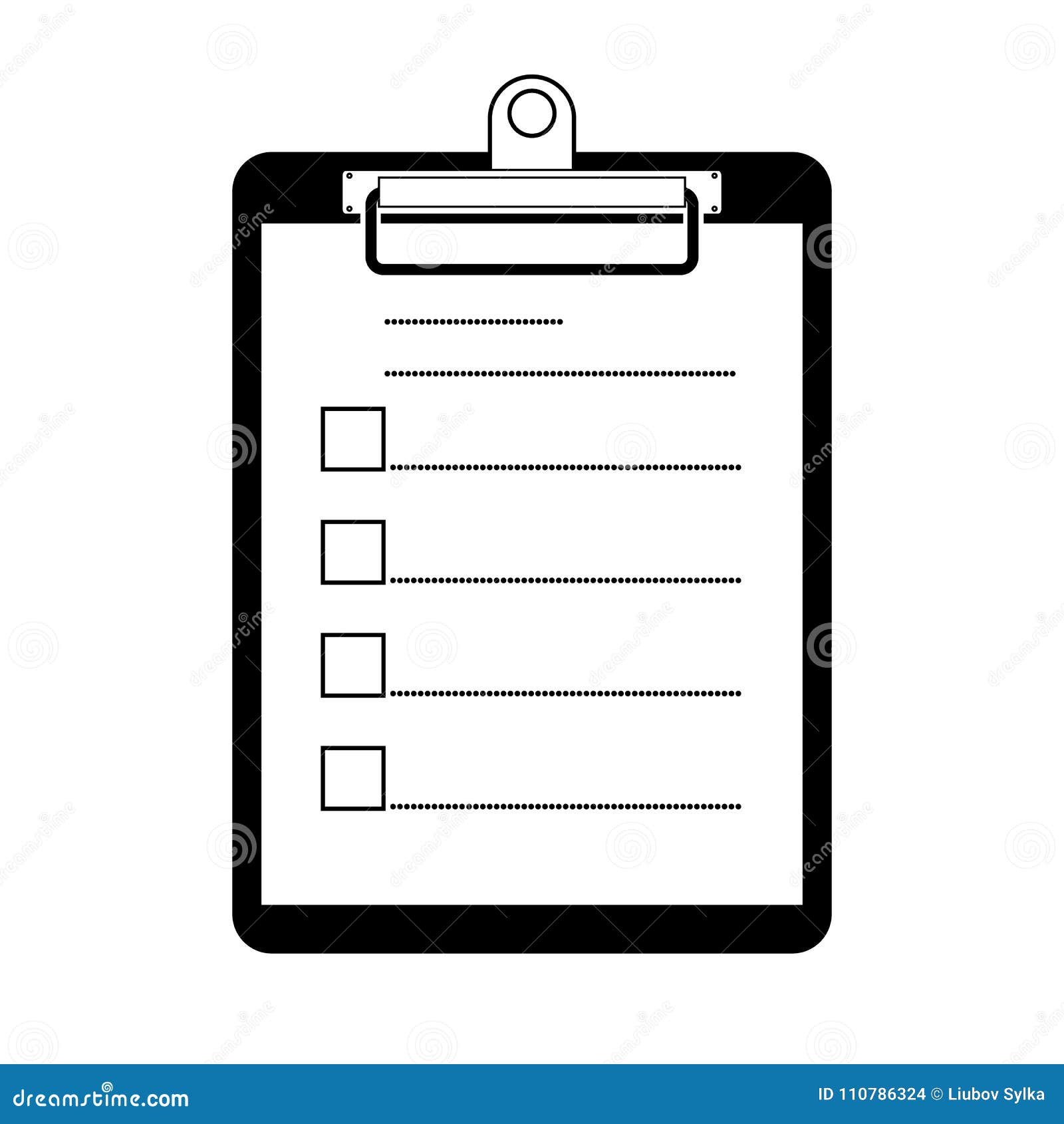 Checklist Symbol In Cartoon Style. Document Or Checklist. Vector Image ...