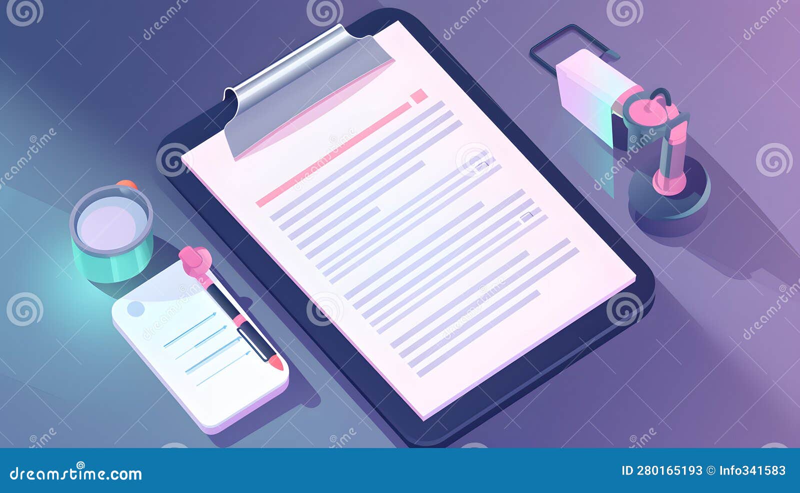 Clipboard with a Checklist of Tasks To Complete Two Generative AI Stock ...