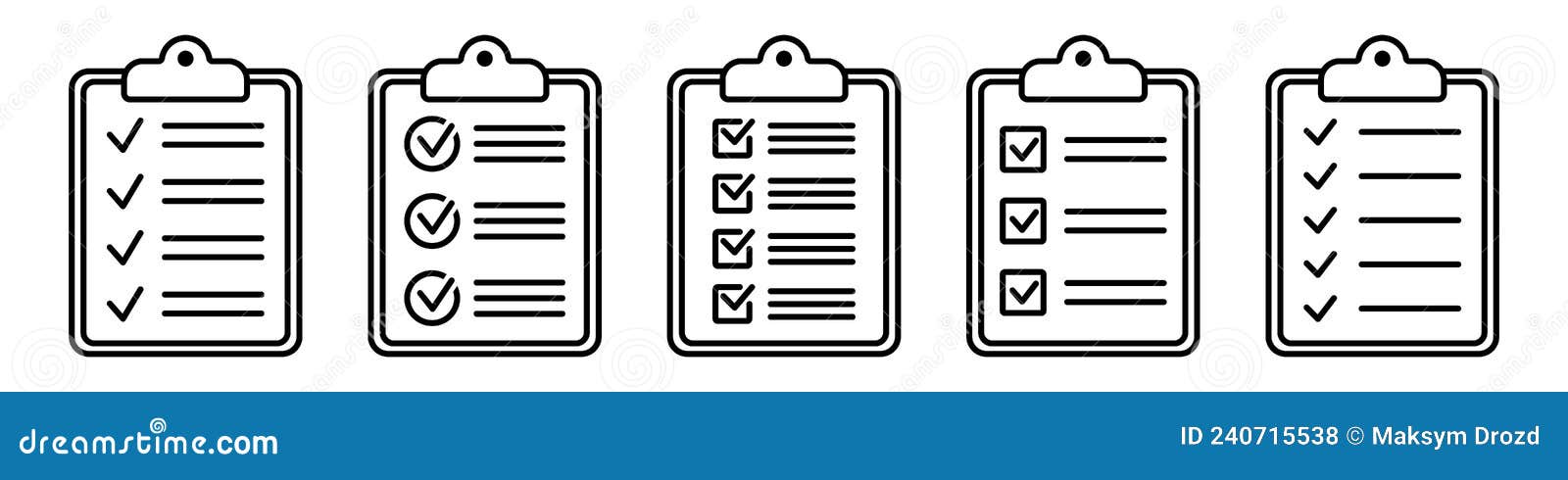 Clipboard with Checklist Vector Icon. Document Icon, Illustration ...