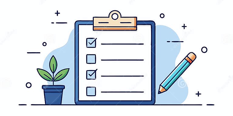 Clipboard Checklist Vector Illustration Paper Document Checkboxes ... Clipboard Checklist Vector Illustration Paper Document Checkboxes ...