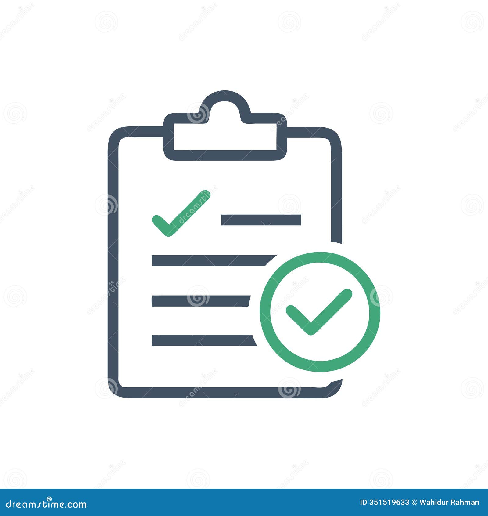 Clipboard Checkmark Icon for Tasks Stock Vector - Illustration of ...